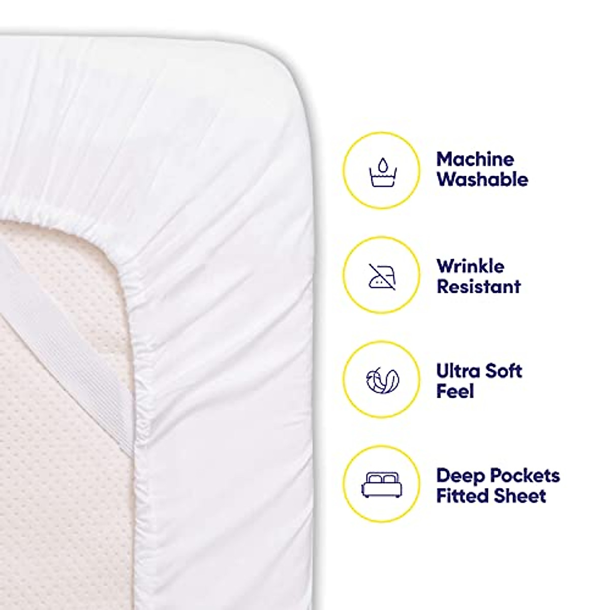 Twin Size Bed Sheets - 4 Piece 1500 Supreme Collection Fine Brushed Microfiber Deep Pocket Twin Sheet Set Bedding - 1 EXTRA PILLOW CASES, GREAT VALUE, Twin, White