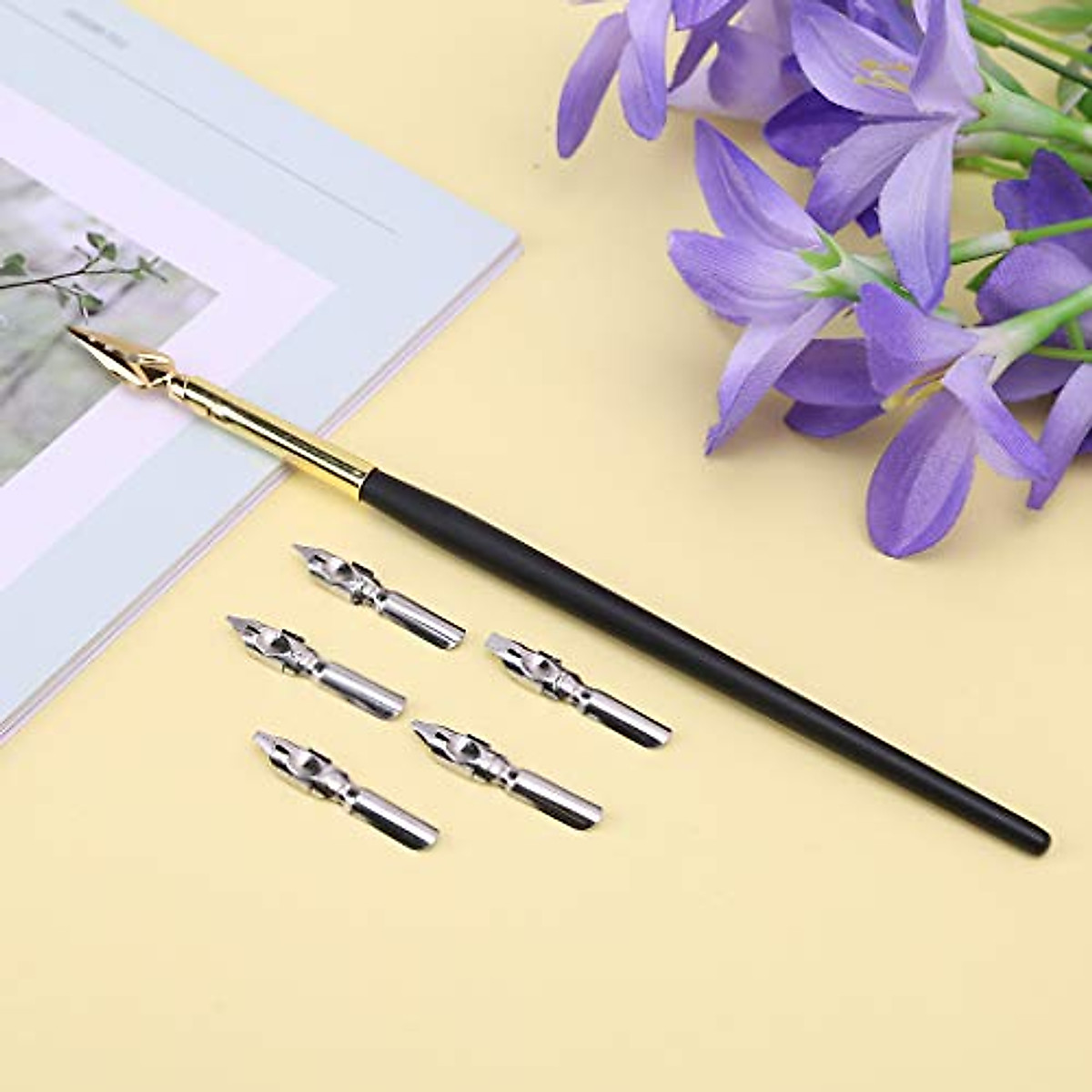 Calligraphy Drawing Dip Ink Nib Pen Set Signature Writing Antique Elegant Gifts by Keaiduoa