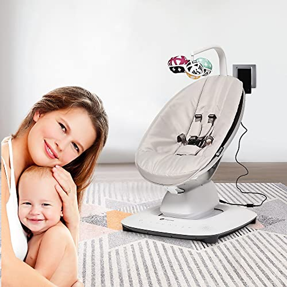 Charger for 4moms mamaRoo 2/4, 12V 3A AC Adapter Power Cord for 2015 mamaRoo Infant Seat Bouncer, rockaRoo Swing, OH-1048B1203000U Replacement