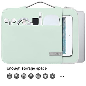 Lacdo 360° Protective Chromebook Case 11 Inch Laptop Sleeve for 11 Inch Acer HP Lenovo Dell Samsung ASUS Chromebook Spin 311, 13 Inch Surface Pro 9 8 X, 11.6-inch MacBook Air Computer Bag, Green