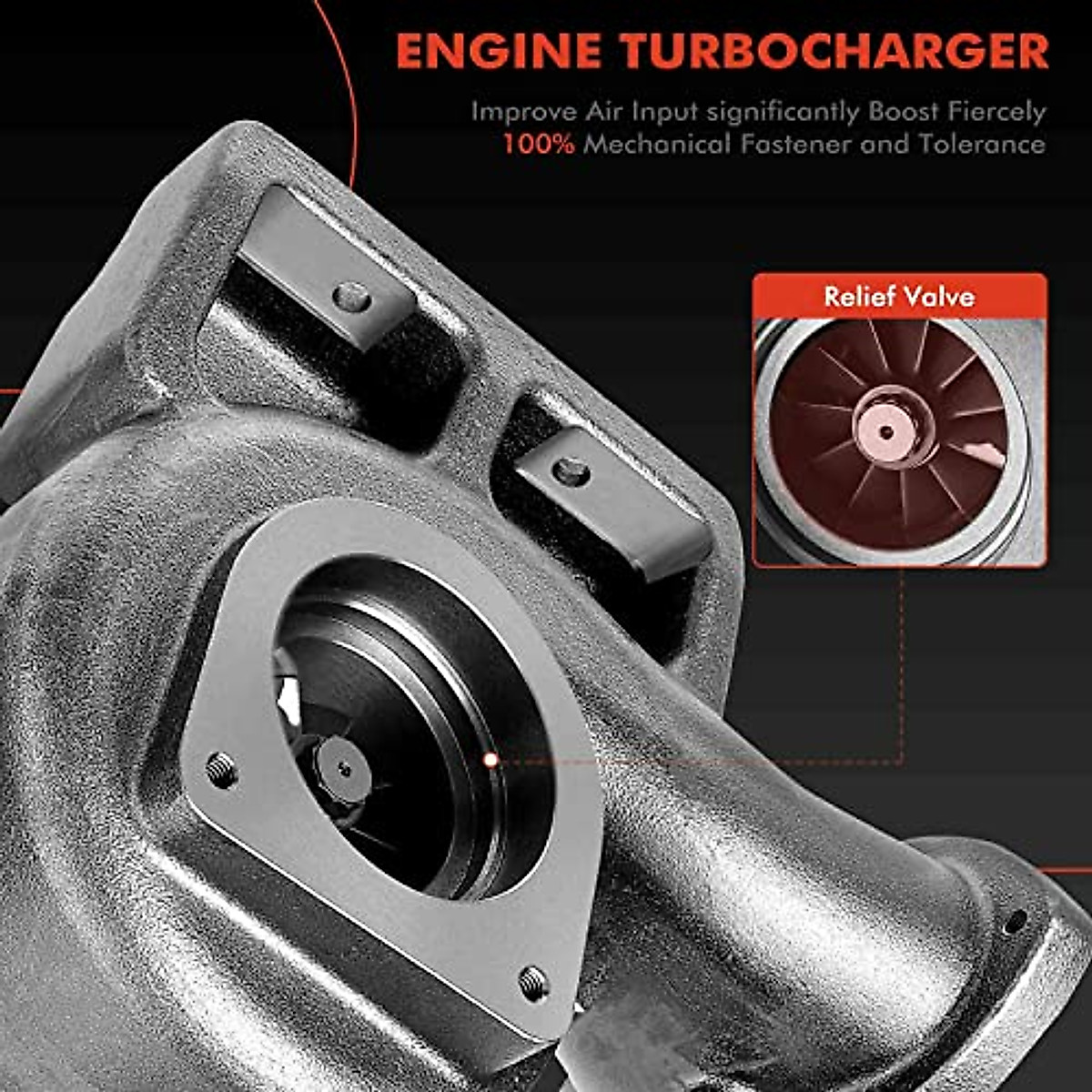 A-Premium 2pcs Complete Turbo Turbocharger Kit, with Gasket, Compatible with Ford F-250/F-350/F-450/F-550 Super Duty, 2008 2009 2010, 6.4L Diesel, High & Low Pressure