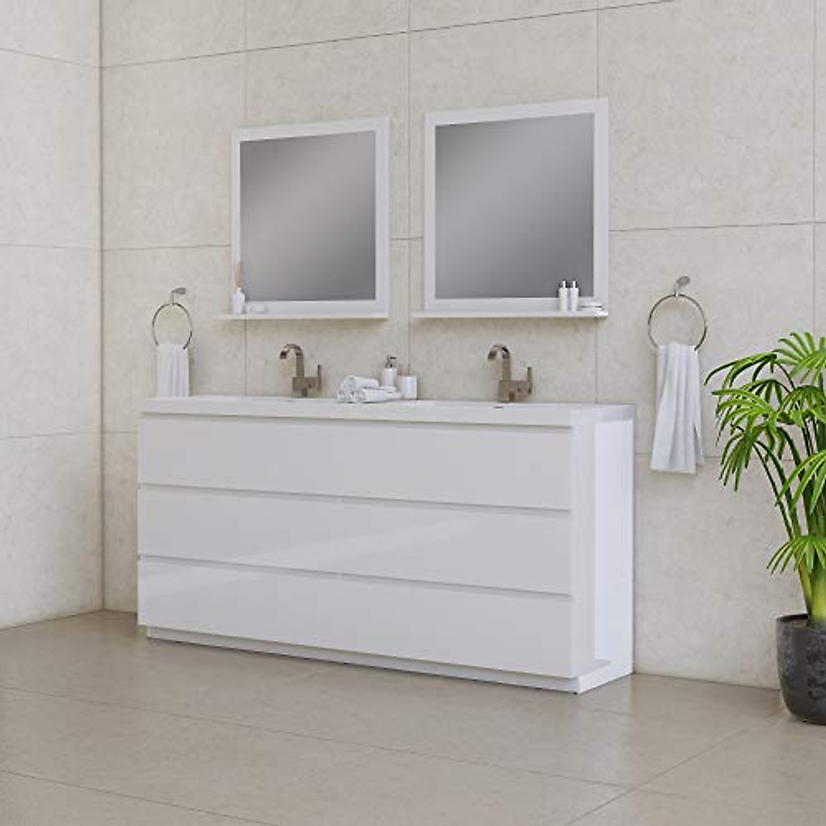 Alya Bath Paterno Bathroom Vanity, White