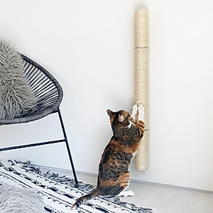 xympo 34" Wall Mounted Cat Scratcher, Sisal Scratching Post
