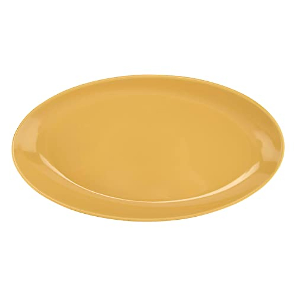 G.E.T. OP-1580-DJ Heavy-Duty Shatterproof Plastic Oval Melamine Serving Platter, 15" x 8", Dijon