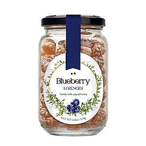 Gourmanity Blueberry Flavor Natural Honey Lozenges 250gr, Gourmet Candy Honey Drops, Soothing Honey Throat Lozenges (8.8oz/250gr Pack)