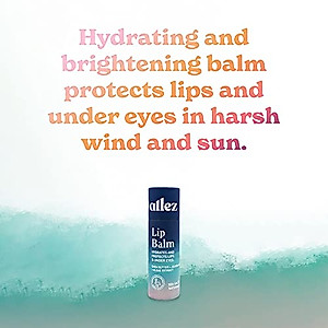 allez outdoor | Lip & Eye Balm | Hydrating, Protecting & Brightening Plant-Based Formula | Shea Butter, Jojoba Oil and Algae Extract | Sea Salt + Kelp Scent | 3 pack
