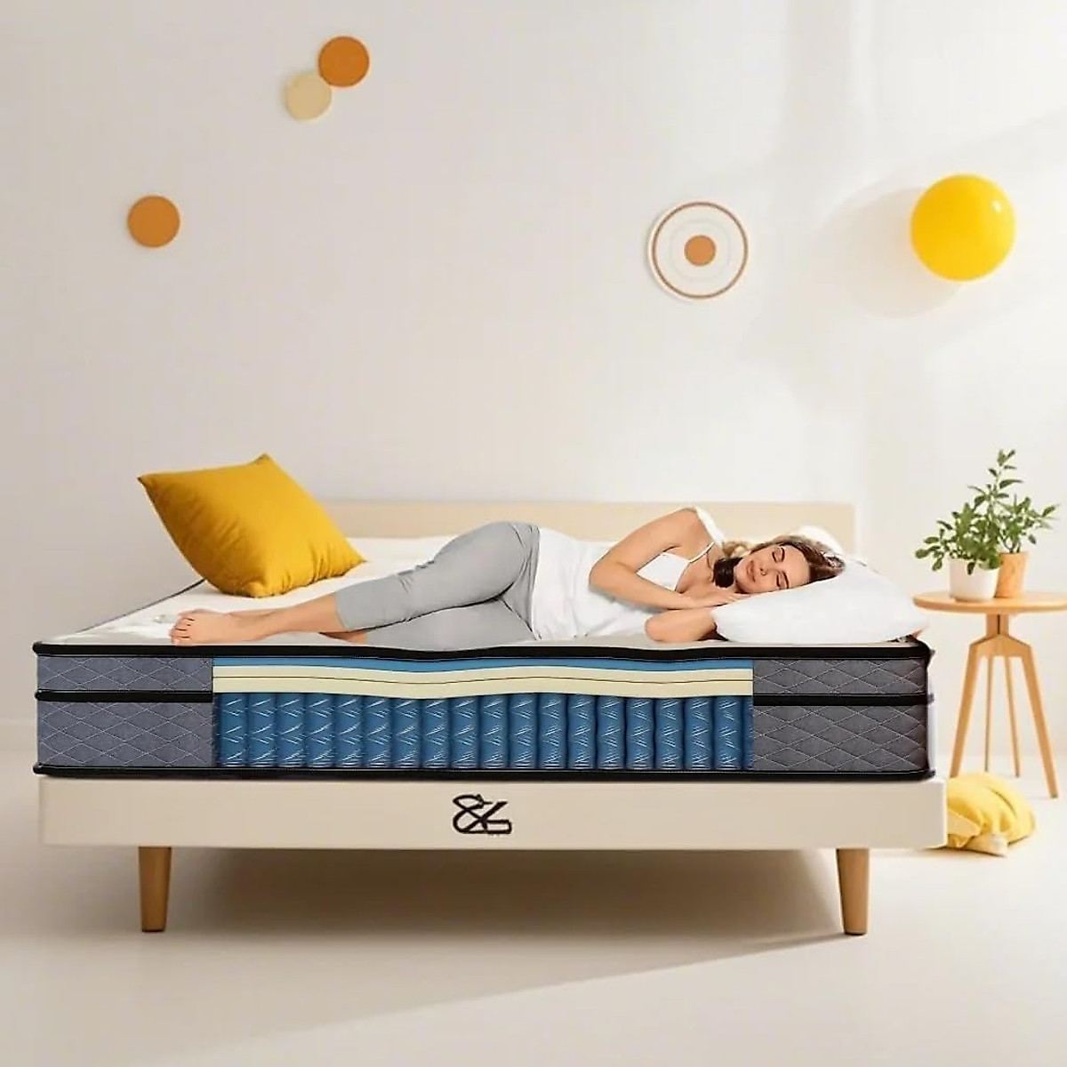 12 Inch Queen size Mattresses , New Memory Foam Hybrid Queen Mattress in a Box, Individual Pocket Spring Breathable Comfortable for Sleep Supportive and Pressure Relief, Medium Firm Mattresses (Queen)
