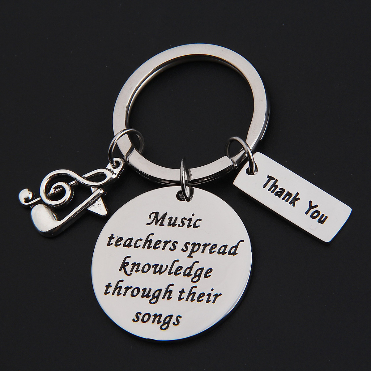 MAOFAED Music Teacher Gift Music Teachers Spread Knowledge Through Their Songs Teacher Appreciation Gift Keychain (Music Teacher Keychain)