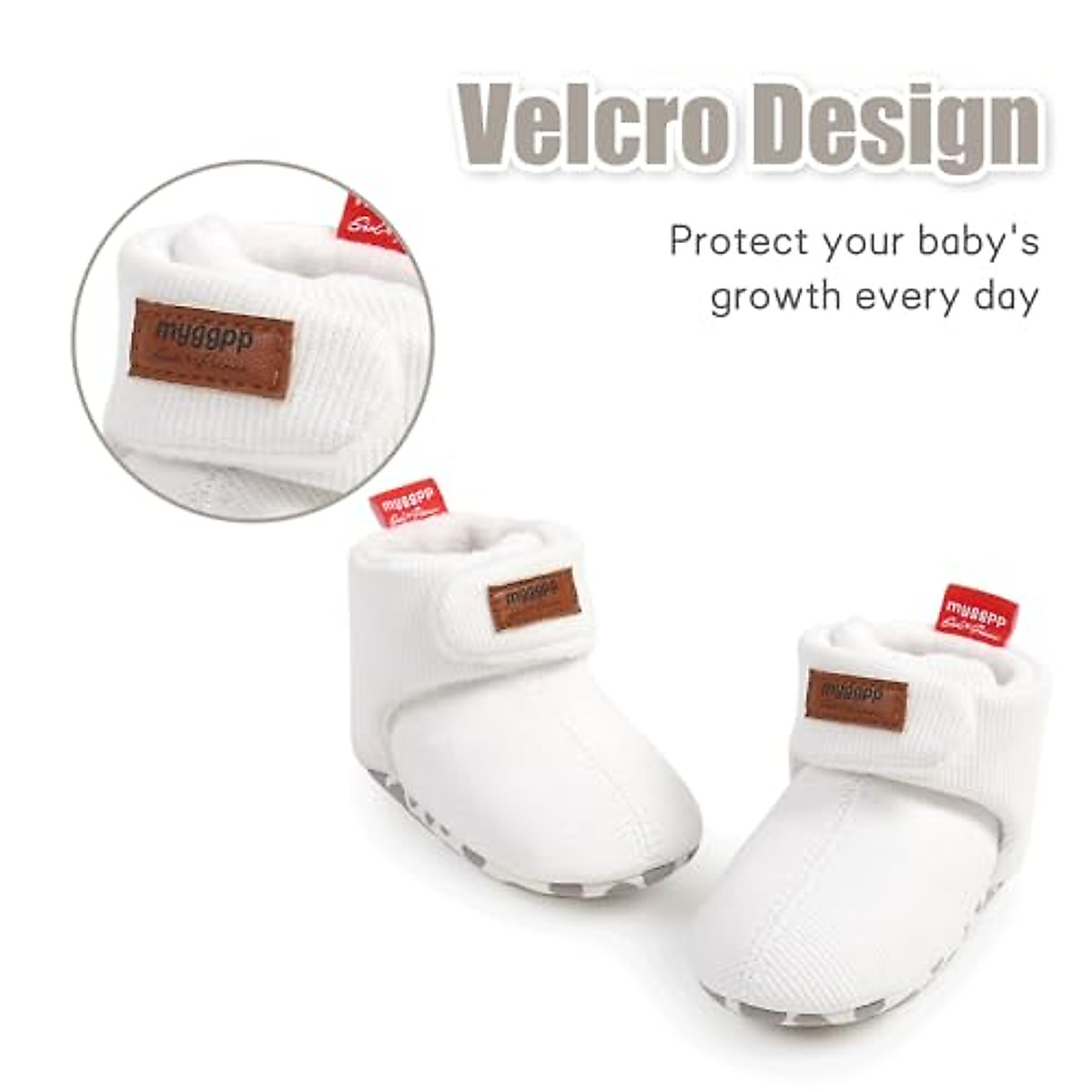 Neband Baby Girls Booties Toddler Boys Shoes Soft Sole Baby Snow Boots Infant Crib Walking Shoes, 0-18Months