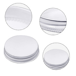 38 mm White Growler Caps Lids, Seal Screw Caps Lid,Tinplate Metal Screw Caps with White Filling Glue Fits for Most 1/2 and 1 Gallon Jugs (36 Pieces)