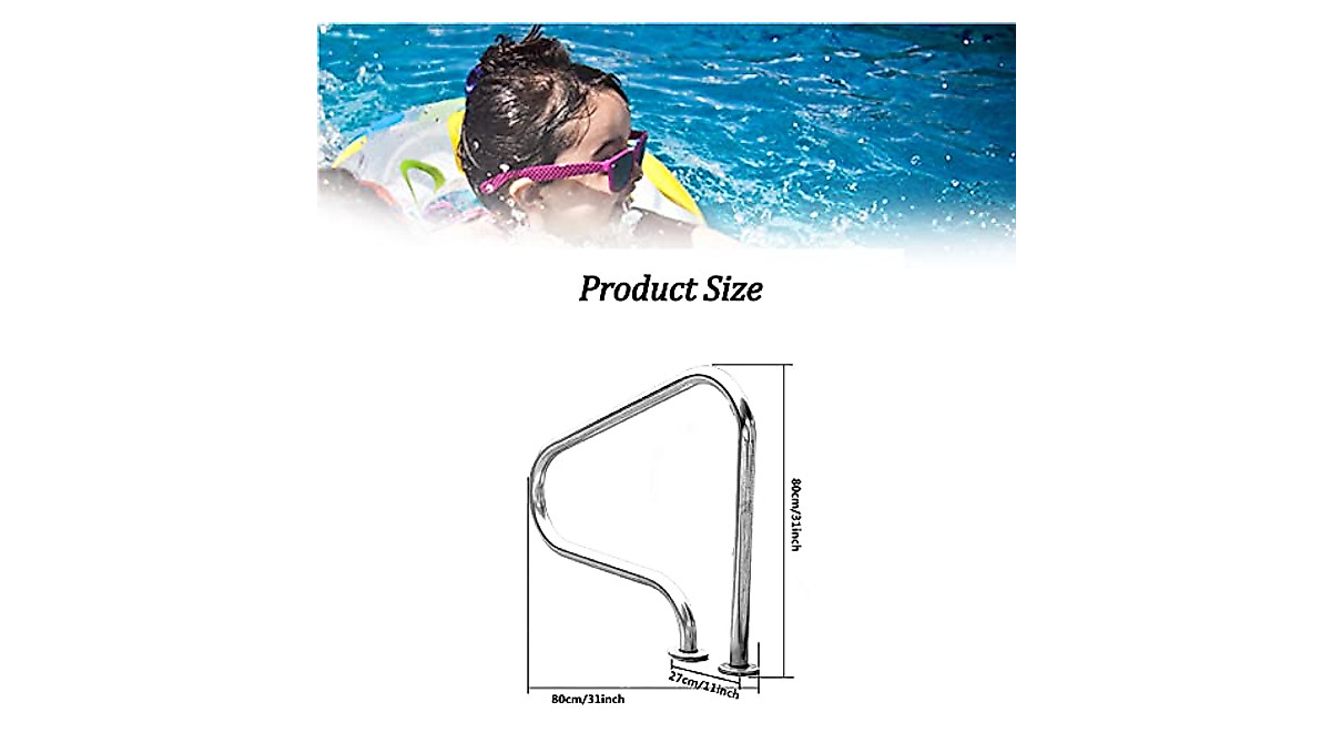 BTZHY 1PCS Swimming Pool Handrails, Safety Grips for Ramp Railings ...