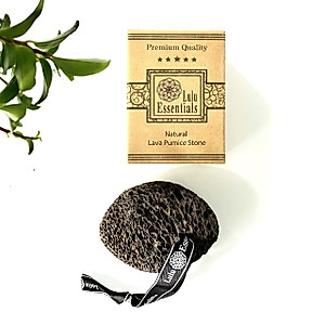 Lulu Essentials Natural Pumice Stone for Feet - Earth Lava Foot Pumice for Dry Callused Skin - Exfoliating Pedicure Tool