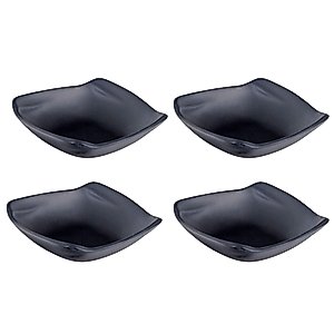Square Melamine Bowl for Salad, Soup, Noodles, 5.5 x 1.5 Inches, Japanese Dish Set of 4