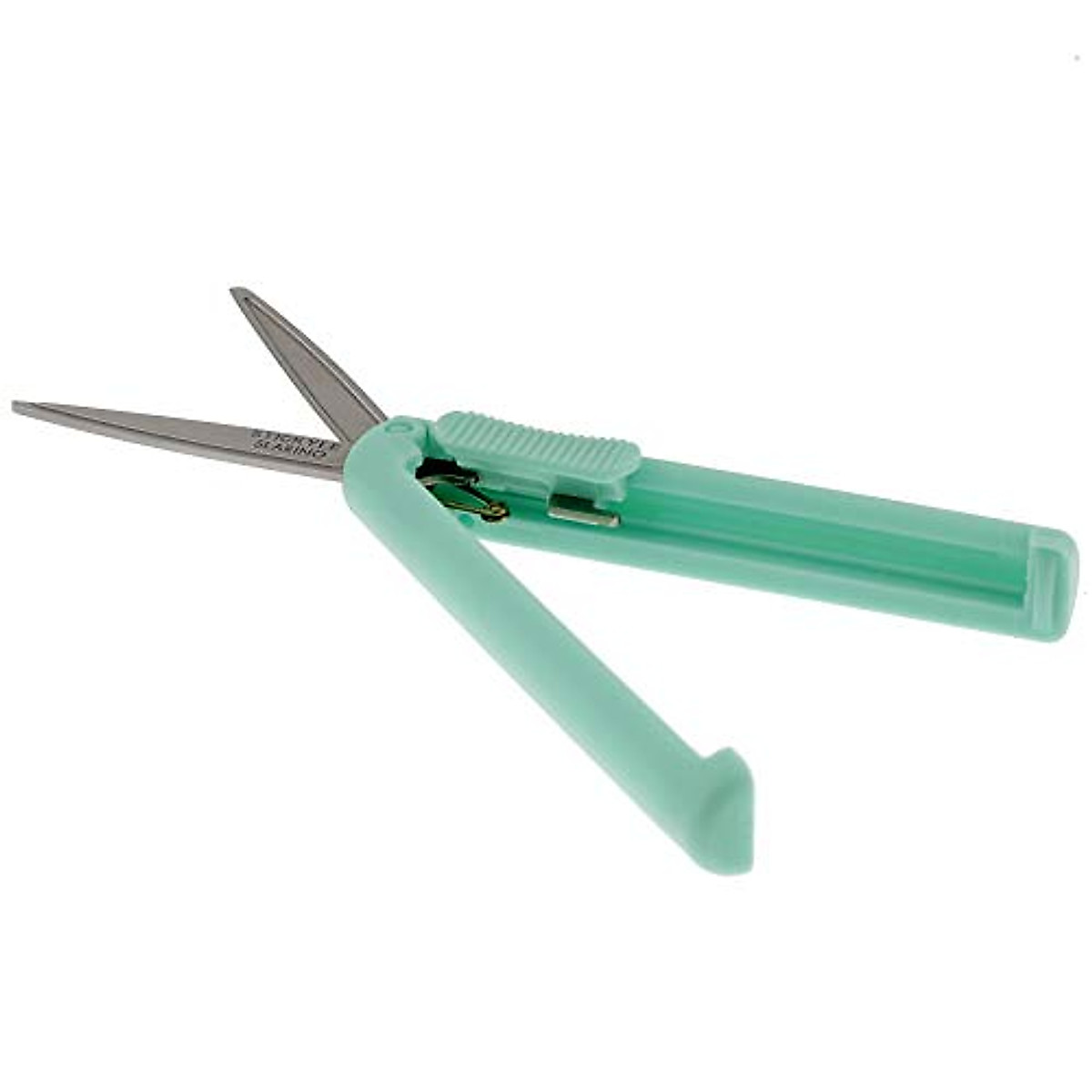 SUN-STAR Slarino Travel Ready Compact Scissors - Pocket Sized & Portable, Light Green S3720012 (Authentic Hologram for US and EU Only)