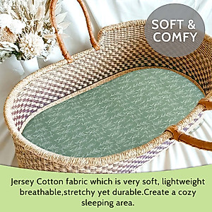 Bassinet Sheet, Jersey Cotton for Baby Boy/Girl, Fitted Sheets Flexible for Most Bassinet Mattress