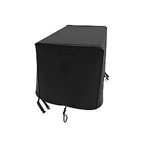 ATYARD Gas Fire Pit Cover Rectangular 58x24x24 inch - Waterproof Windproof Anti-UV Heavy Duty Patio Firepit Furniture Covers Black