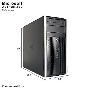 HP Compaq Pro 6300 Tower Desktop PC, Intel Quad Core i7-3770 up to 3.9GHz, 16G DDR3, 512G SSD, WiFi, Bluetooth 4.0, DVD, Windows 10 64-Multi-Language Support English/Spanish/French (Renewed)