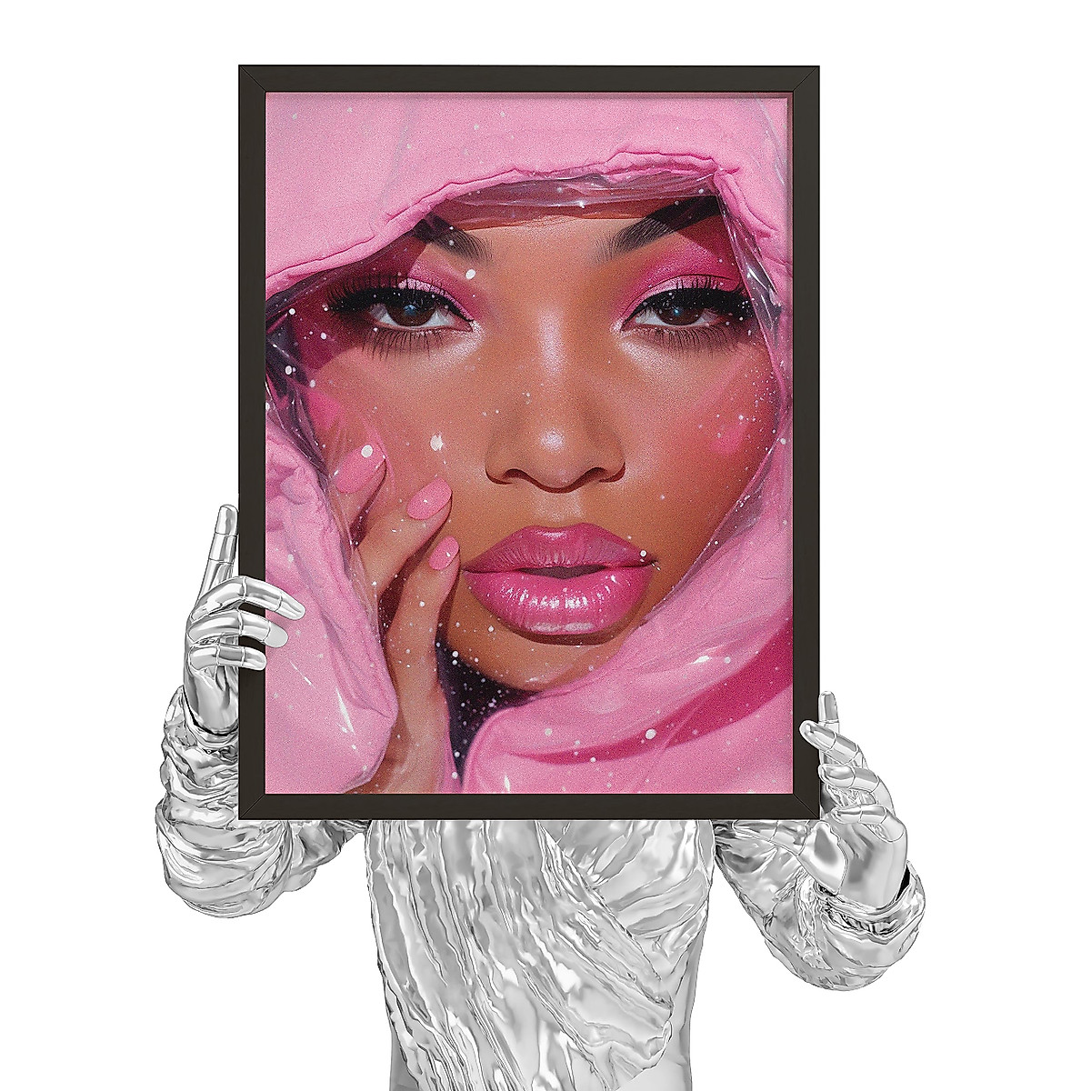 EXCOOL CLUB Pink Room Decor Aesthetic - 12x16 Baddie Room Decor Y2k Collage, Hot Pink Wall Art Prints, Pink Pictures Wall Decor, Trendy Pink Poster Neon Pink Decor for Teen Girls Dorm (UNFRAMED)