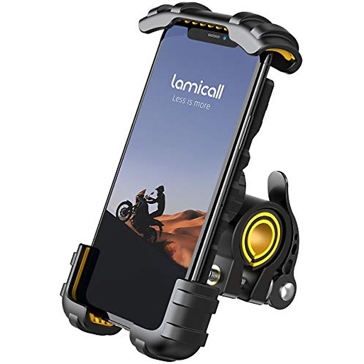 Lamicall Bike Phone Holder, Motorcycle Phone Mount - Adjustable Scooter Phone Holder for iPhone 12 Mini, 12 Pro Max, 11 Pro Max Xs XR 8 X 8P 7 7P 6S, Samsung S10 S9 S8, Huawei, All 4.7-6.8 Devices