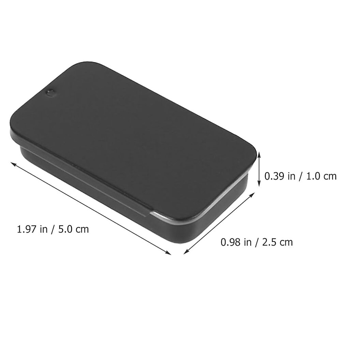 Hemoton 20pcs Rectangular Slide Top Tinplate Box Sliding Cover Push-Pull Tin Box Metal Tin Containers for Candies Jewelry Crafts Lip Balm Storage 50x25x10mm