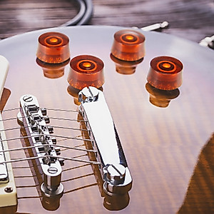 Nuanchu 20 Pieces Electric Guitar Knobs Top Hat Volume Tone Control Knobs Turning Guitar Knobs Speed Control Knob Vintage Pedal Control Knobs for Guitar Bass Instrument Parts Replacement, 5 Colors