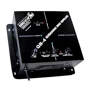 Bird-X Quadblaster QB4 Ultrasonic Bird Repeller, Covers 6,500 sq. ft.