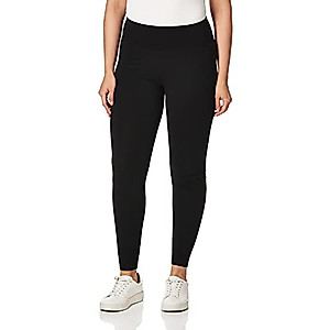 Juicy Couture Women's Essential High Waisted Cotton Legging, Deep Black, Large