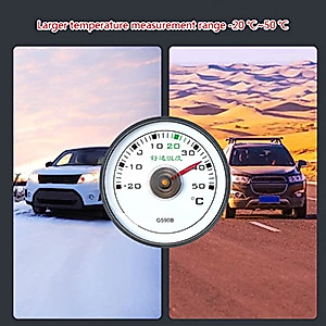 CAZSTYK 50mm Car/Refrigerator -20 to 50℃/-20 to 20℃ Dial Temperature Gauge