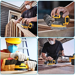 Fibvaxm 4 Pack Orbital-Sander Replacement Pad, for DeWalt DWE6421 6421K DWE6423 6423K DCW210B DWE64233 and N329079 Replacement Pad, 5 Inch 8 Hole Hook and Loop Metal for Sander Pads More Enduring