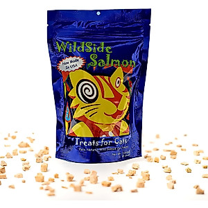 WILDSIDESALMON WildSide Salmon - 100% Wild Alaskan Salmon Freeze Dried Cat Treats - Healthy Training Treat - 3oz (3 Pack)