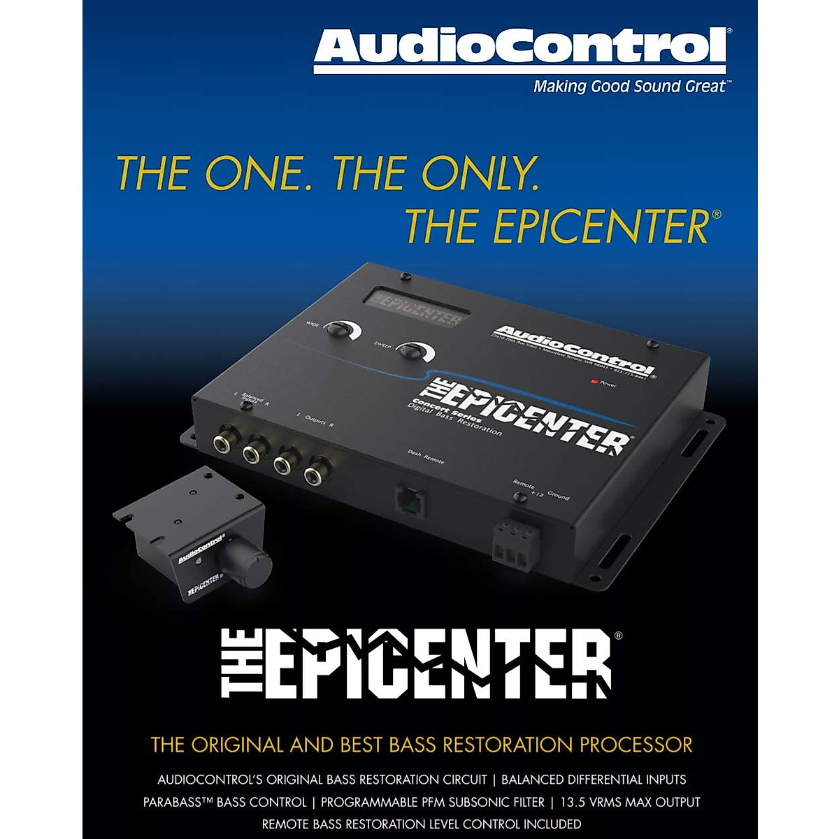 AudioControl The Epicenter Bass Booster Expander & Bass Restoration Processor with Remote (White)