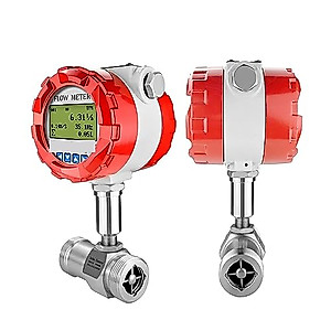 XAXAX Water Flow Meter, Flow Measuring Instruments, Liquid Gasoline Milk Alcohol Pulse 4-20mA RS485 Water Flow Meter,Gallon, QTS, PTS, L, m³(DN25 SS304)