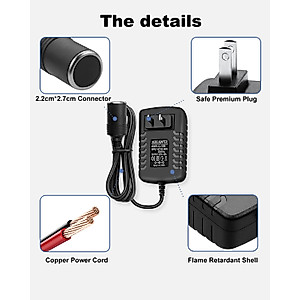 12V DC Power Supply 2A 24W 120V AC to DC Converter 12V Power Adapter with Car Cigarette Lighter Socket Adapter for Car MP3 MP4 Player Fan Dash Cam Shaver etc.