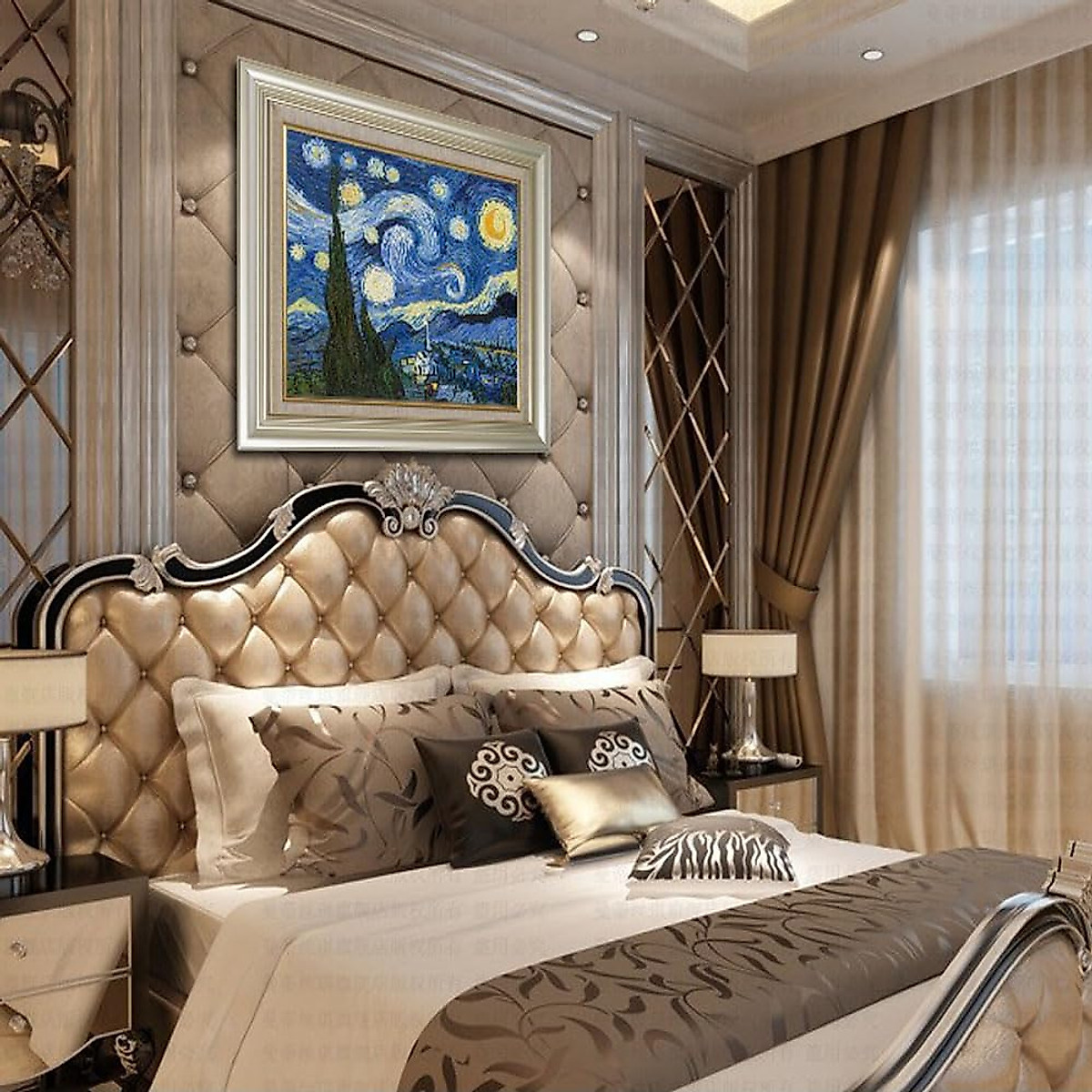 Full Drill 5D Diamond Painting 20X16 inch, OWAY Paint by Number Kits Starry Night Diamond Painting Kits for Home Wall Decor