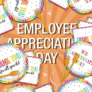 96 Pcs Thank You for All You Do Party Decoration Set Serves 24 Guests Be Thankful to The Teacher Doctor Staff Dinnerware Set Class of 2024 Prom Senior Year Party Tableware Supplies