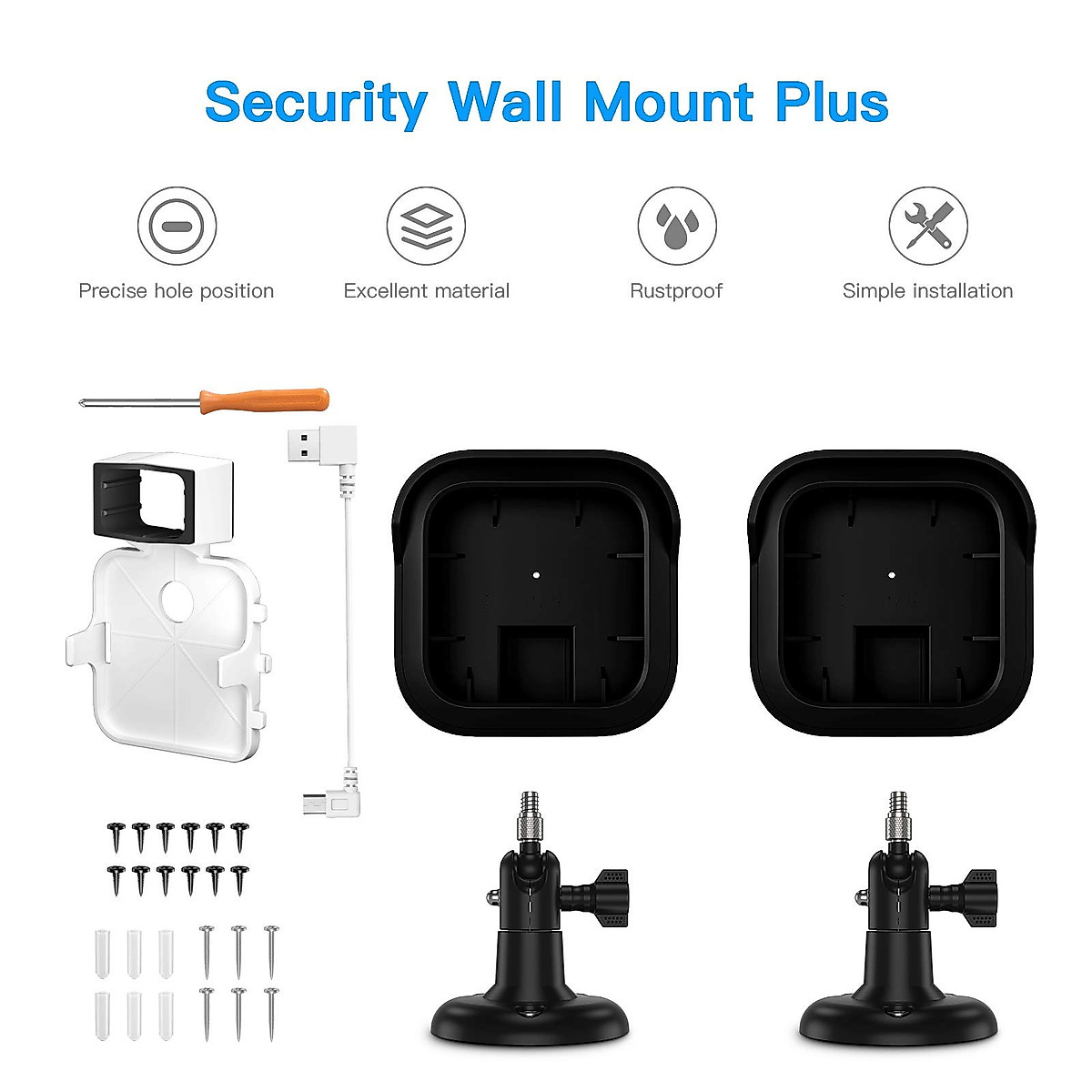 Blink Outdoor Camera Mount, Weatherproof Protective Cover and 360 Degree Adjustable Wall Mount with Blink Sync Module 2 Outlet Mount for All-New Blink Outdoor Security Camera System