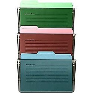 Officemate Wall File, Smoke, Set of 3 (21421)