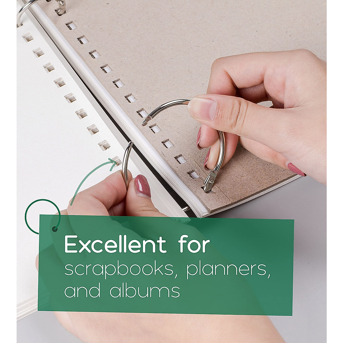 Mr. Pen- Loose Leaf Binder Ring, 20 Pack, 2 Inch, Binder Rings, Book Rings, Metal Rings for Index Cards, Rings for Flash Cards, Flash Card Rings, Index Card Rings, Clip Rings, 2 Inch Binder Rings