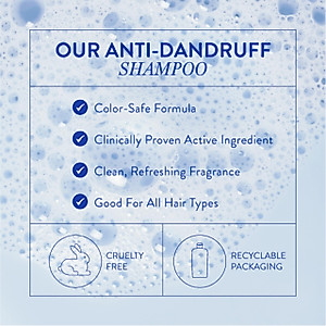 ZINCON Medicated Dandruff Shampoo, for Dry, Itchy Scalp Care & Anti-Dandruff with Immediate Soothing Relief - 8 Fl Oz