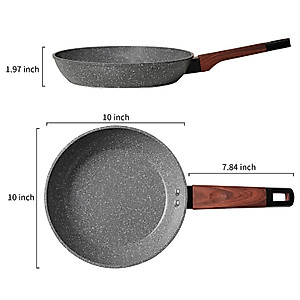 Innerwell 10 Inch Nonstick Frying Pan Skillet, Egg pan, Non Stick Granite Fry Pan Egg Pans Omelet Pans, Chef's Nonstick Frying Pans,Small Frying Pan Nonstick PFOA Free