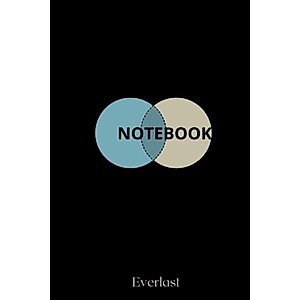 NOTEBOOK EVERLAST: GIFT ITEM FOR KIDS AND ADULTS,120 PAGES 6"*9" , BLANK WIDE RULED LINES PAPER JOURNAL/HOLIDAY NOTEBOOK, SOFT BLACK COVER BOOK , ESSAY , WRITING NOTE ,