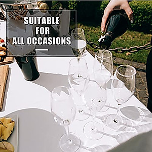 FTASDRAXS 6 Paper Tablecloths for Rectangle Tables - 54" x 108" Disposable White Table Covers, 3-Ply Paper & Plastic Waterproof