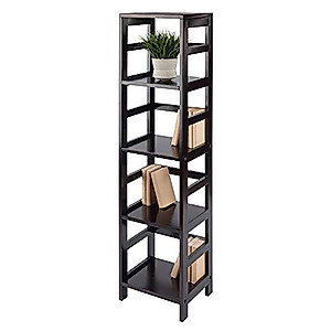 Winsome 4 tier Wood Leo model name Shelving, Small, Espresso
