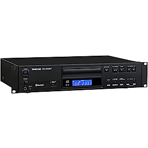 Tascam CD-200BT Rackmount Professional CD Player with Bluetooth Wireless & Hosa CPR-202 Dual 1/4" TS to Dual RCA Stereo Interconnect Cable, 2 Meters
