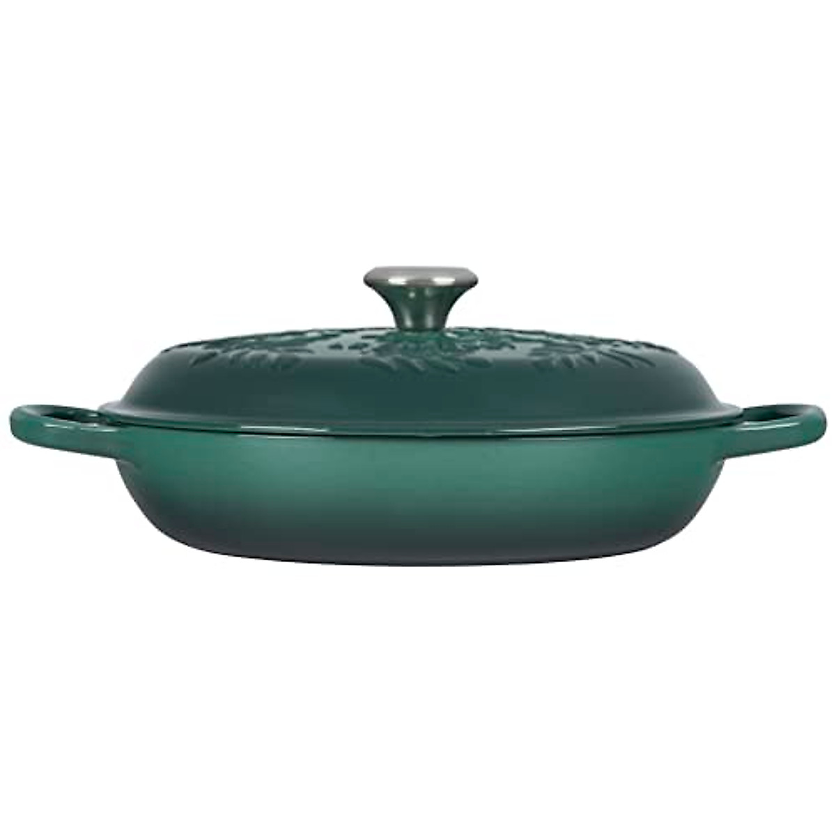 Le Creuset Olive Branch Collection Enameled Cast Iron Signature Braiser, 3.5 qt., Artichaut with Embossed Lid