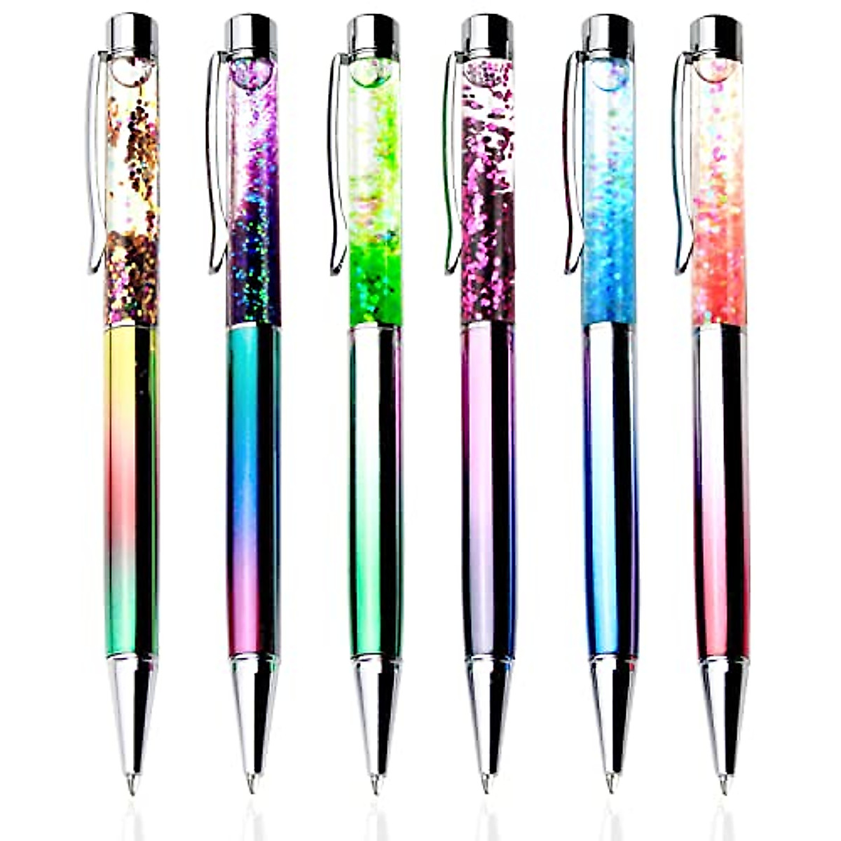 Abhay Liquid Sand Glitter Pen Metal Ballpoint Pens Metal Ball Pens Floating Glitter Dynamic Liquid Sand Pen for Office Supplies