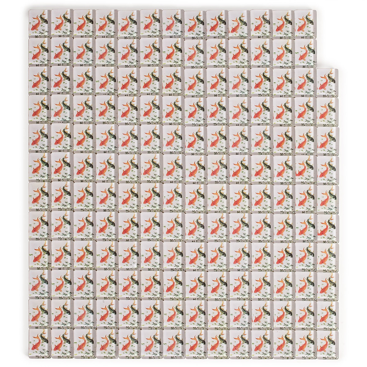 Yellow Mountain Imports Set of 166 American Mahjong Tiles, Koi (Tiles Only Set)