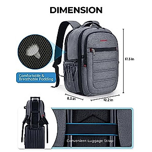 BAGSMART Camera Backpack, Expandable DSLR SLR Camera Bags for Photographers, Waterproof Photography Travel Backpack with 15.6" Laptop Compartment &Tripod Holder, Grey