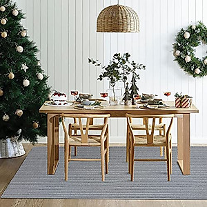 IOHOUZE Grey Runner Rug 2'x8', Dark Grey, Machine Washable 100% Cotton Woven Farmhouse Runners for Hallway/Kitchen/Living Room/Bedroom/Laundry Room