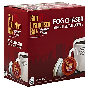 San Francisco Bay Coffee, Fog Chaser Single Serve K-Cups, 30 Count